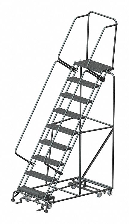 Rolling Ladder,Steel,90 In.H - Grainger