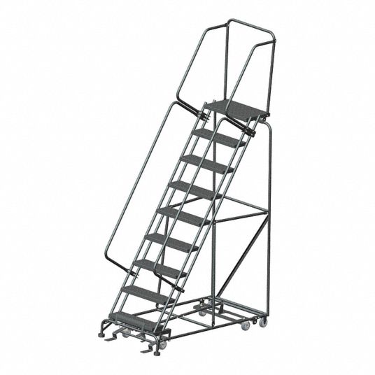 Rolling Ladder,Steel,90 In.H - Grainger