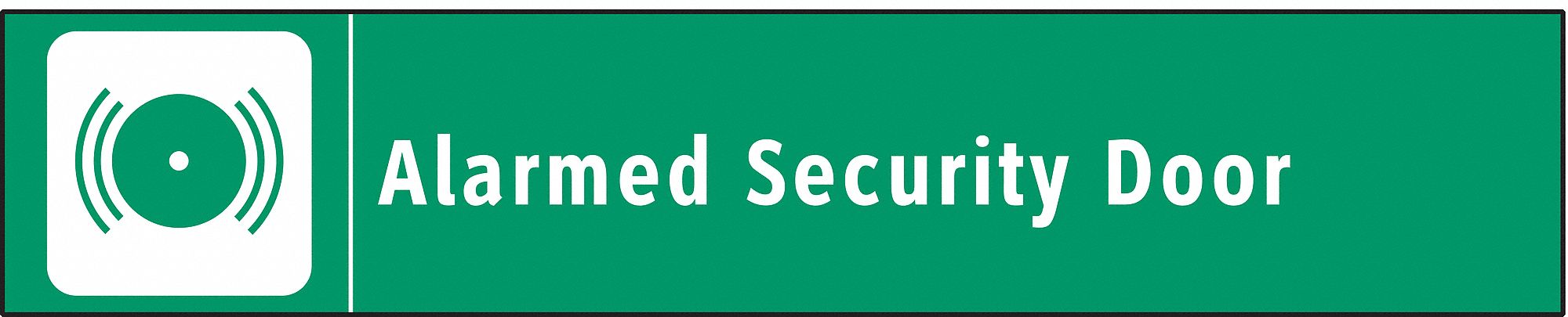 Vinyl, 1 3/4 in x 9 in Nominal Sign Size, Security Sign - 8UPL9|S329A ...