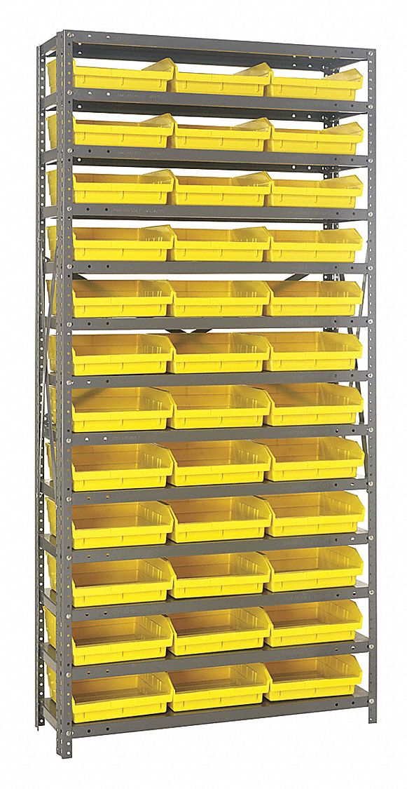 QUANTUM STORAGE SYSTEMS, 36 in x 18 in x 75 in, 1 Sided, Bin Shelving ...