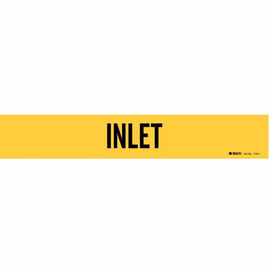 Inlet, Yellow, Pipe Marker - 8UTR1|7165-1 - Grainger
