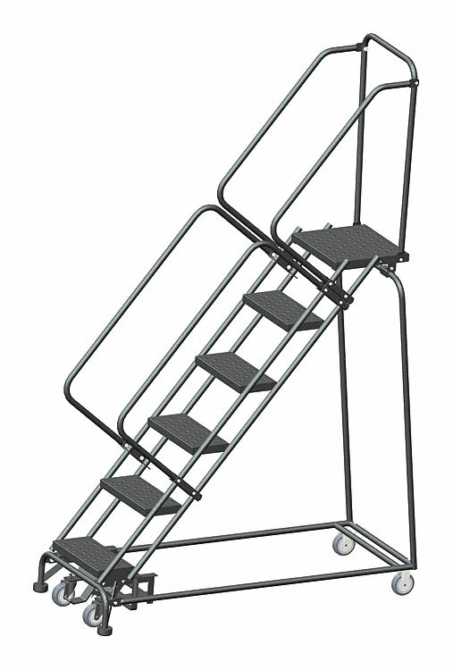 Lockstep Rolling Ladder,Steel,60 In.H - Grainger