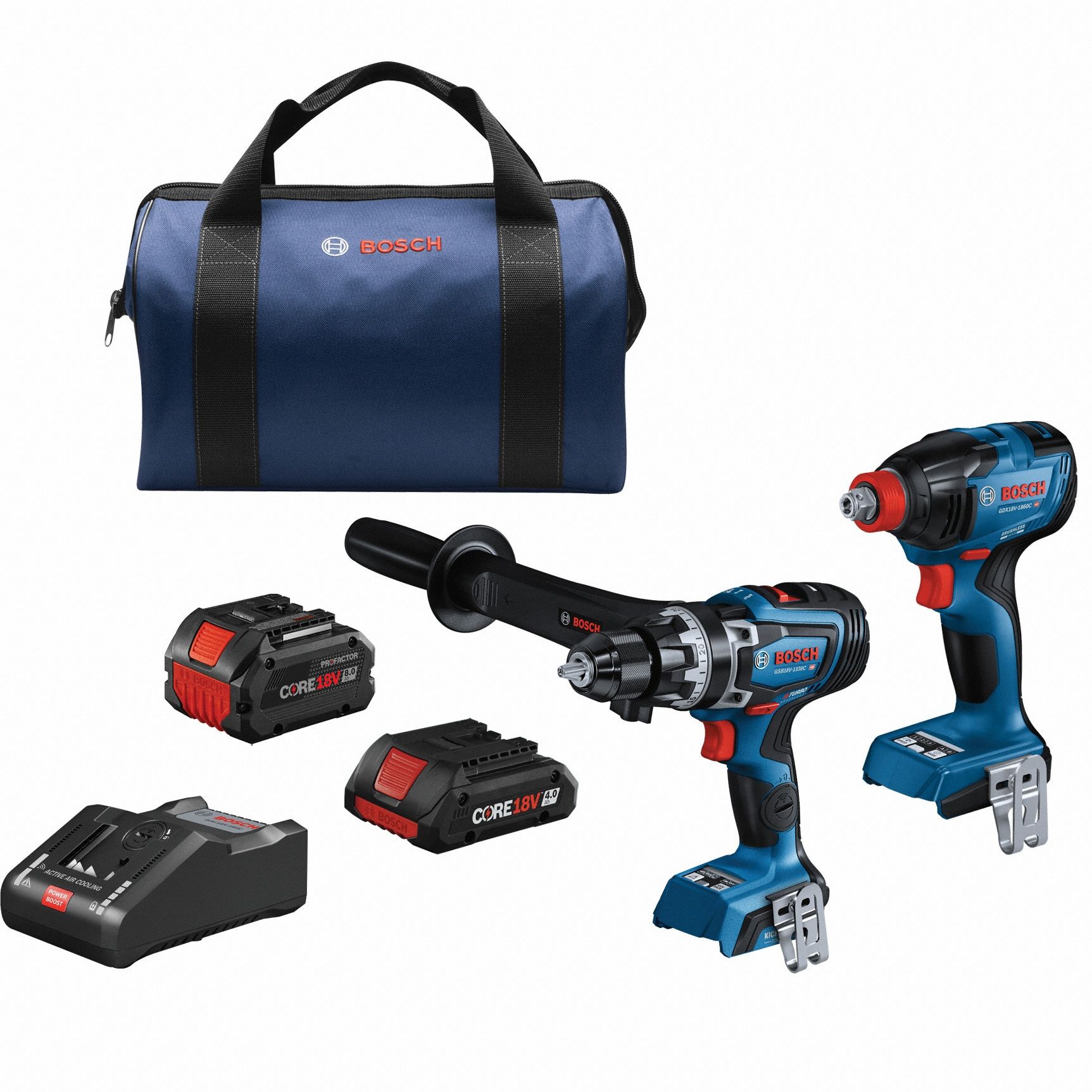 BOSCH, 2 Tools, Hammer Drill/Driver/Impact Driver, Cordless Tool ...