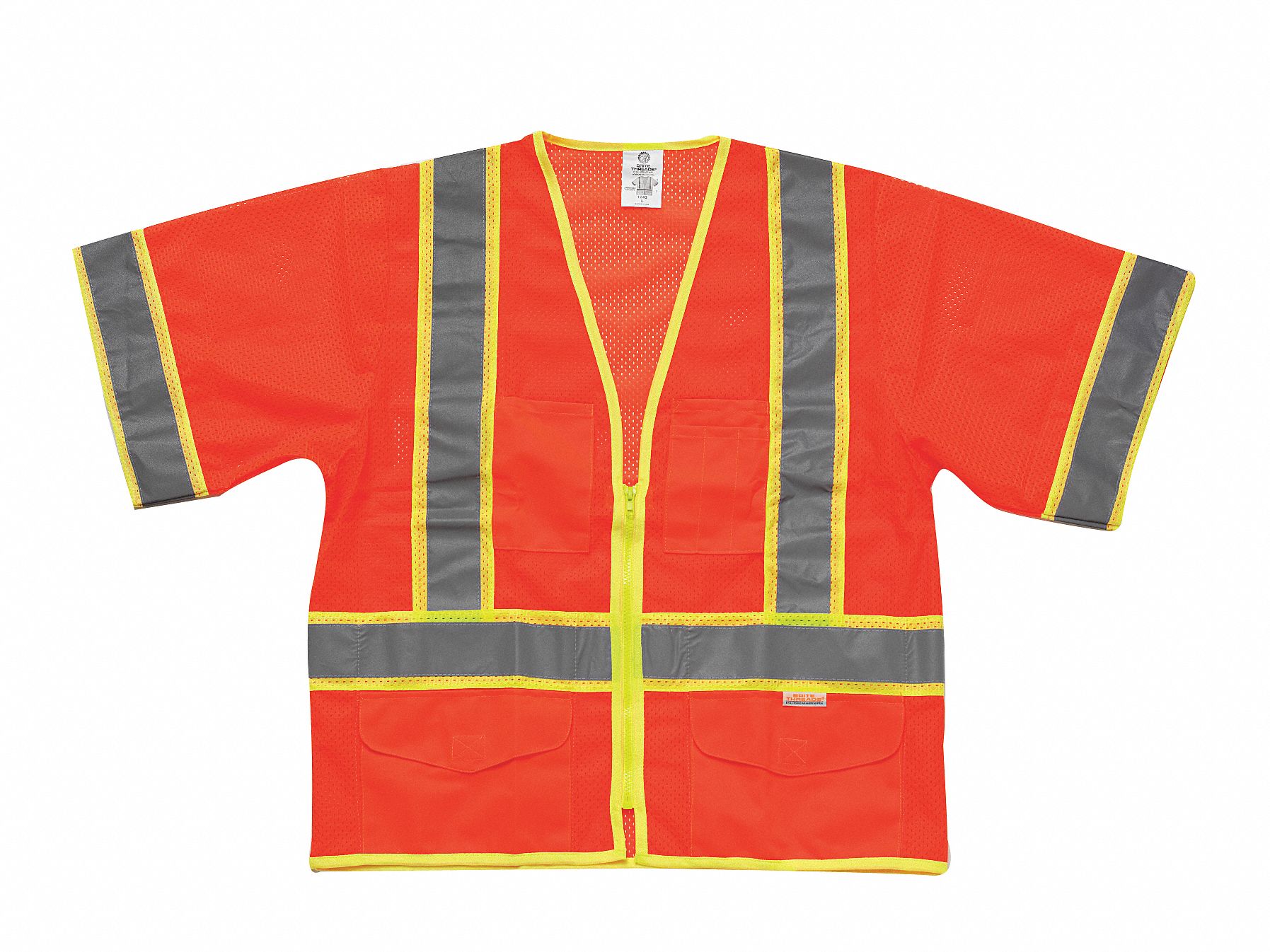 KISHIGO, ANSI Class 3, U, High-Visibility Vest - 9CW65|1243-3X - Grainger