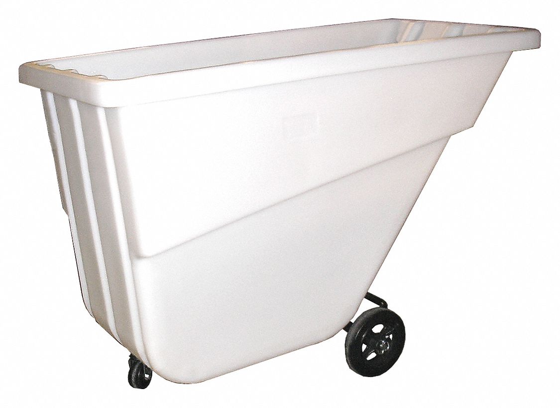 GRAINGER APPROVED Contenedor de Volteo , Blanco , 300 lb ...