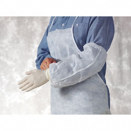 Disposable Sleeves, White, PK 100 - Grainger