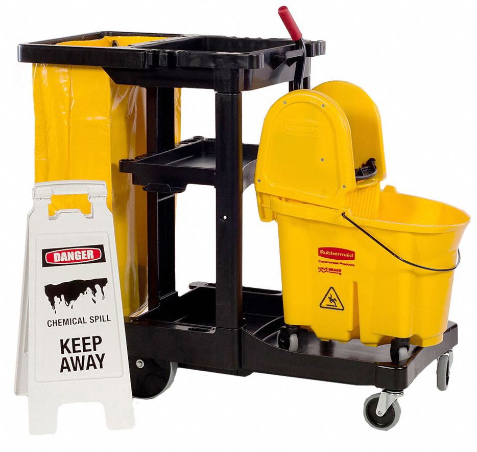 GRAINGER APPROVED Unstocked Spill Cart, Yellow, 40 In.L - 8VKK3|8VKK3 ...