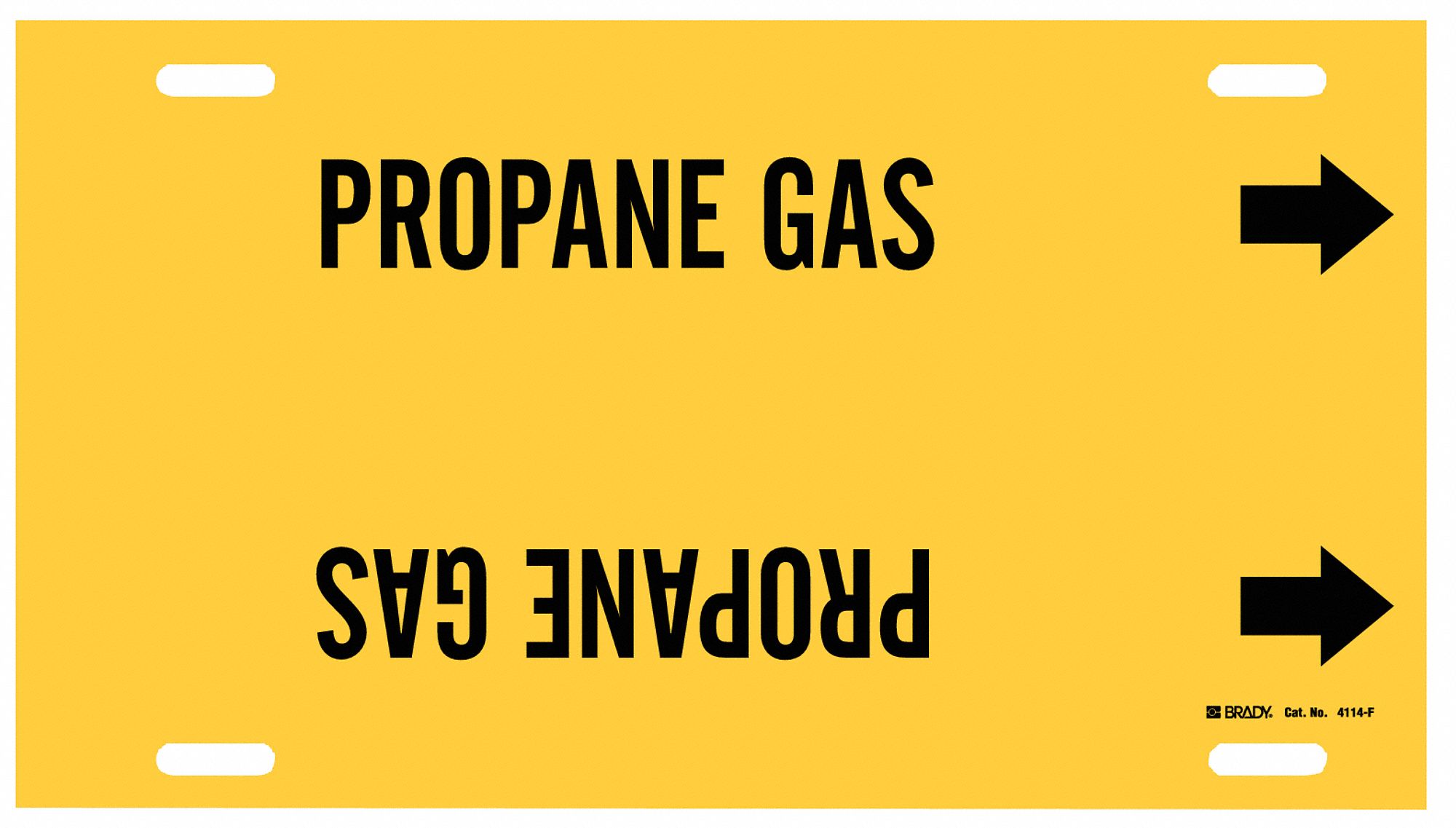 Propane Gas, Yellow, Pipe Marker - 8VKP6|4114-F - Grainger