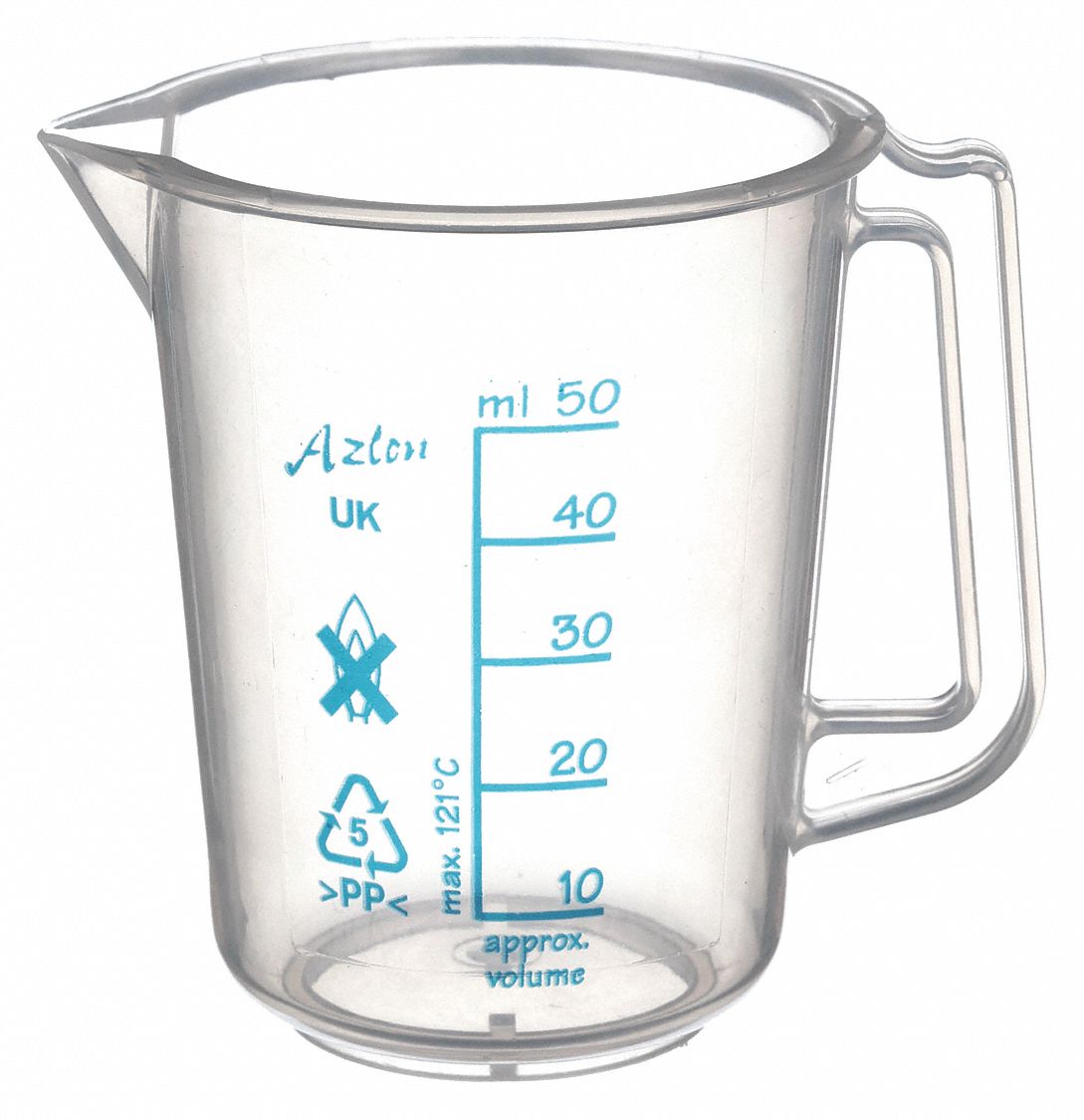 Beaker with Handle, 50mL/1.69 oz, Intermediate Form with Handle, 10 to ...