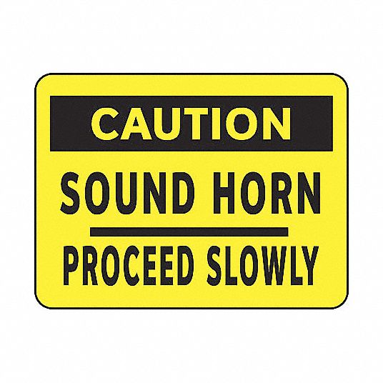 Vinyl, 10 in x 14 in Nominal Sign Size, Caution Sign - 9PR68|S1422V10 ...
