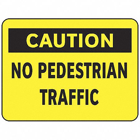 Plastic, 10 in x 14 in Nominal Sign Size, Caution Sign - 9U605|S1423P10 ...