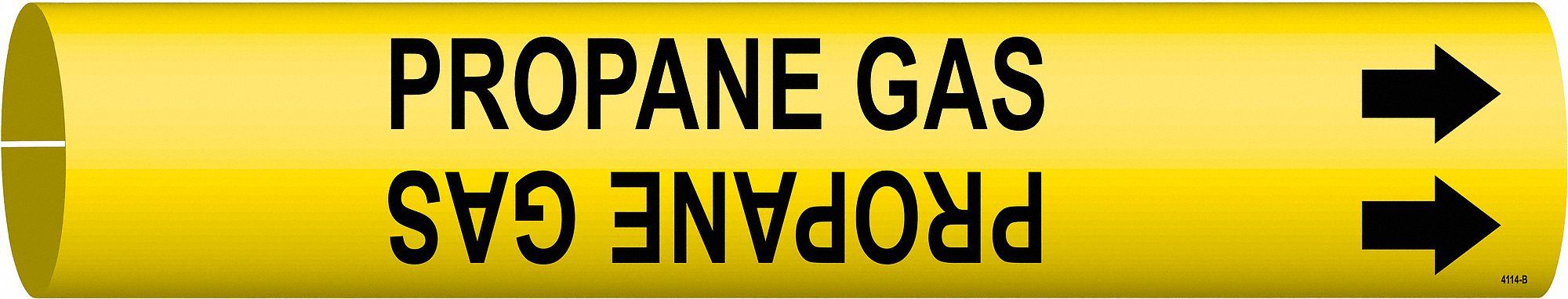 Propane Gas, Yellow, Pipe Marker - 8VU44|4114-B - Grainger