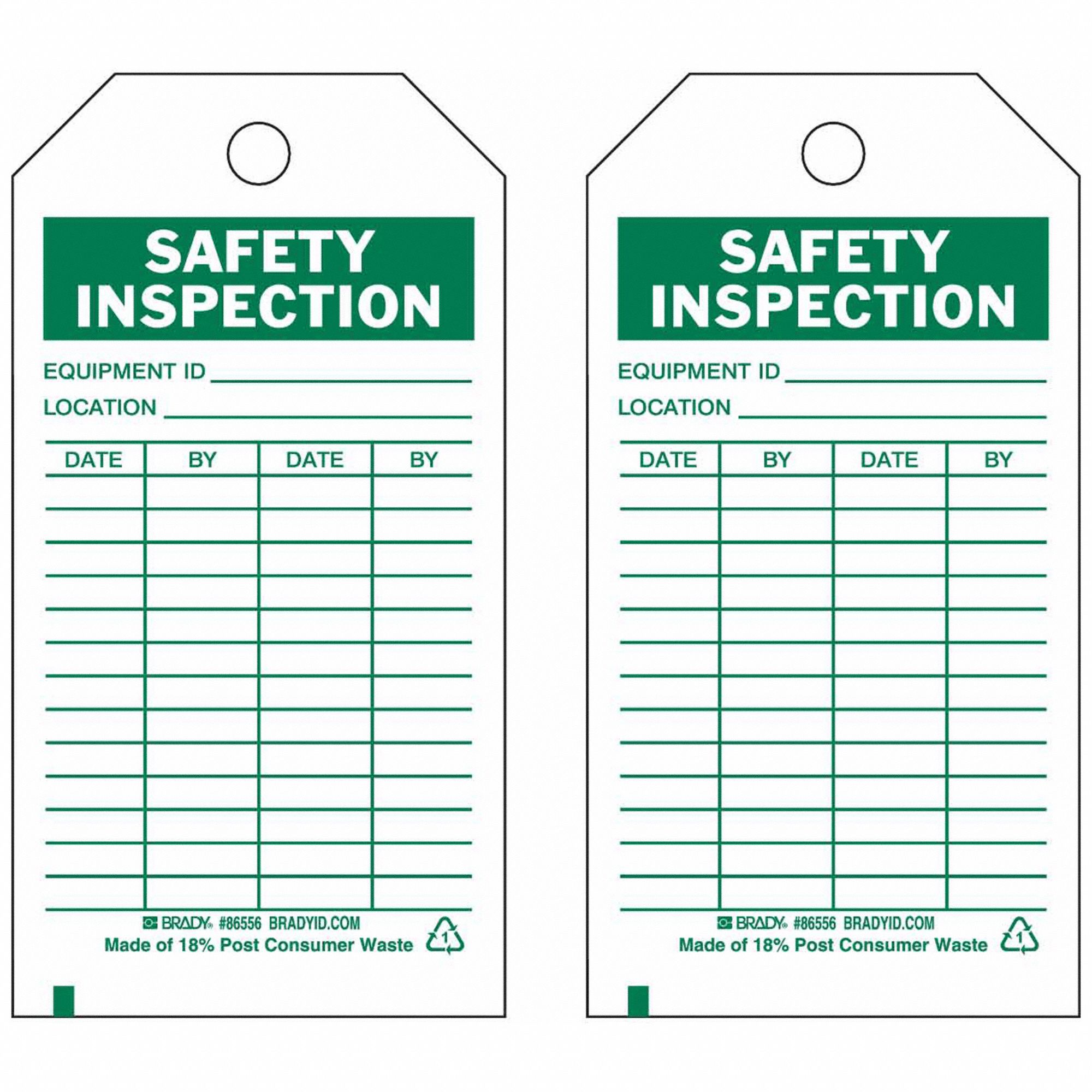 Safety Inspection, 3 in Wd, Tag - 8VUM7|86556 - Grainger