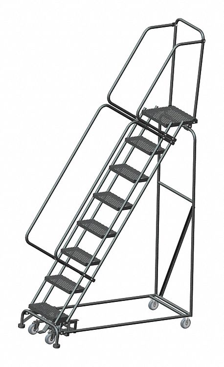 Slope Lockstep Roll Ladder,Steel,80 In.H - Grainger