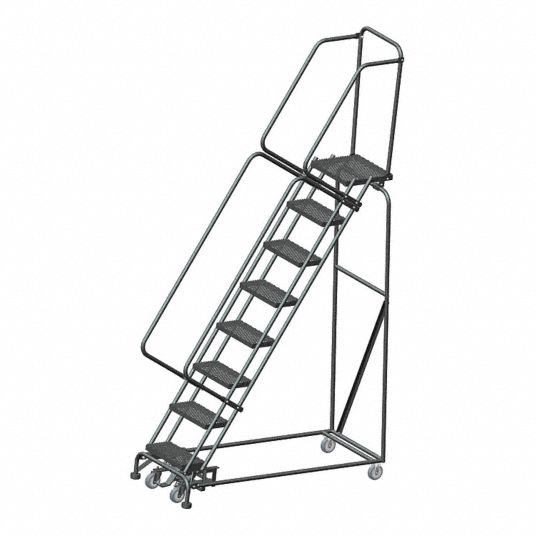 Slope Lockstep Roll Ladder,Steel,80 In.H - Grainger