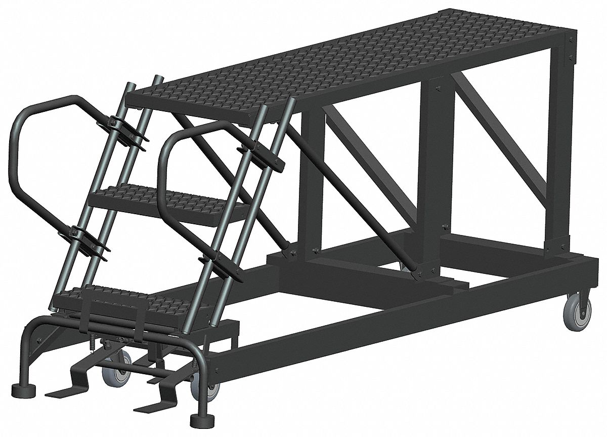 BALLYMORE, 2.5 ft Platform Ht - Max, 24 in x 60 in, Mobile Work ...