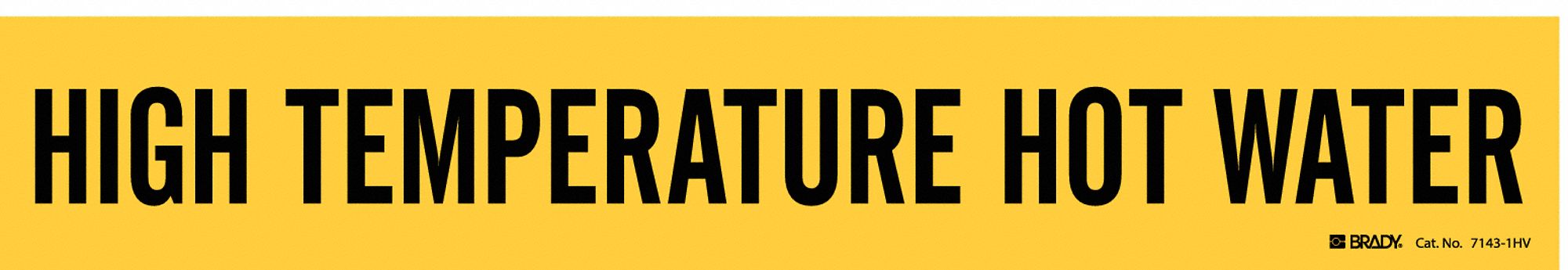 High Temp Hot Water, Yellow, Pipe Marker - 8VY99|7143-1HV - Grainger