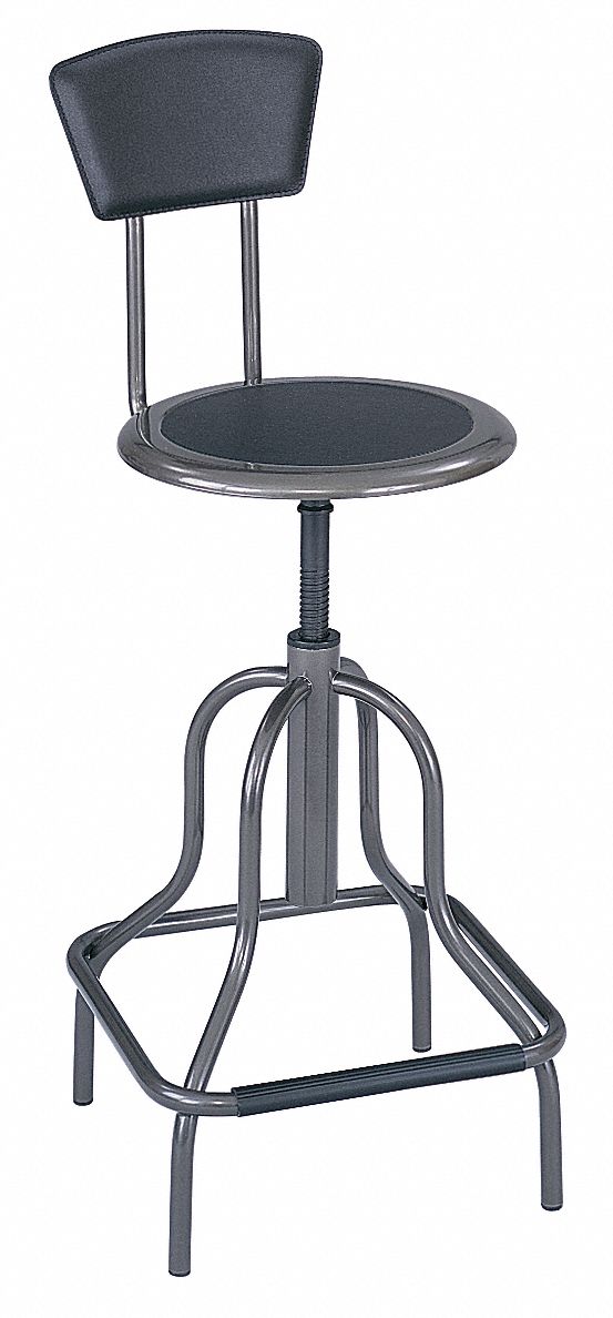 41 in Overall Ht, Screw Post, Round Stool - 8VZG5|6664 - Grainger