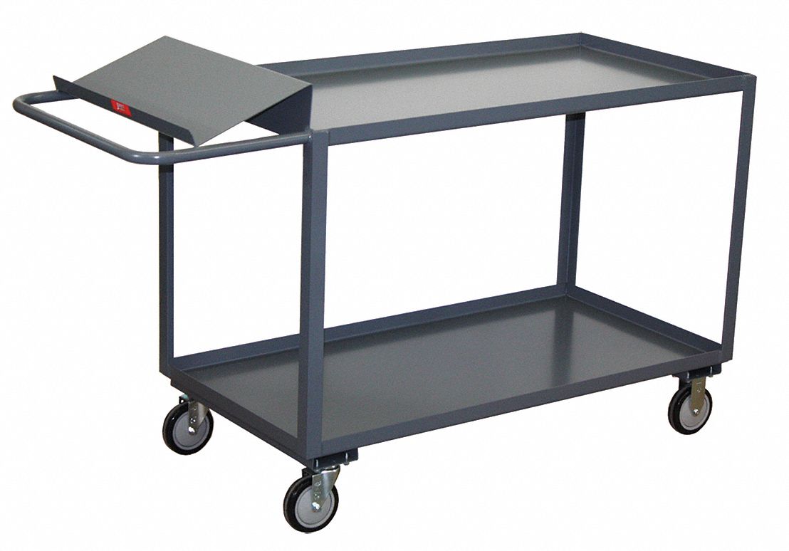 Order Picking Stock Cart, Load Capacity 1400 lb, Number of Shelves 2 ...