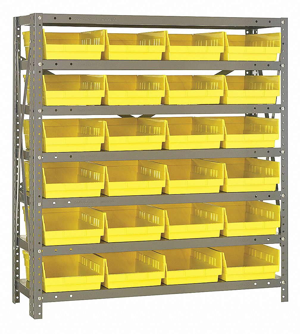 QUANTUM STORAGE SYSTEMS, 36 in x 12 in x 39 in, 1 Sided, Bin Shelving ...