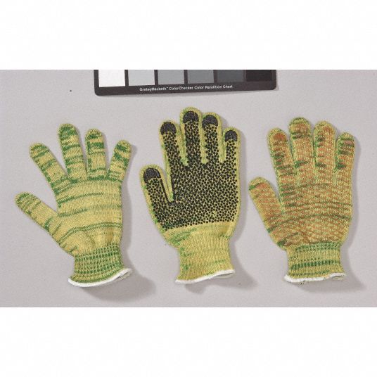 Cut Resistant Gloves, L, 5 ANSI/ISEA Cut Level, Fingertips, PVC Glove ...