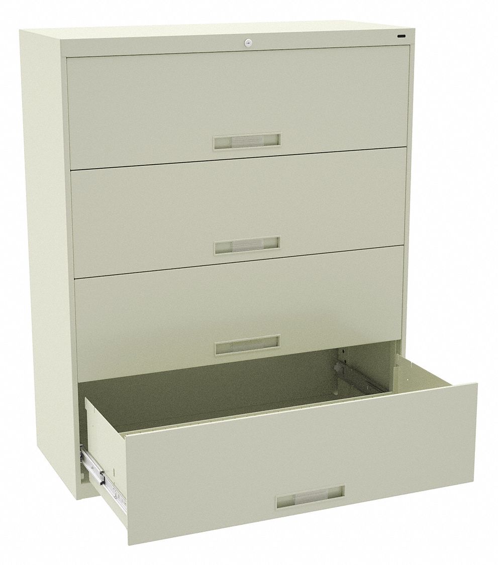 Solid Drawer Front, Lateral, Laterial File Cabinet, 42 in Width, 17 15/ ...