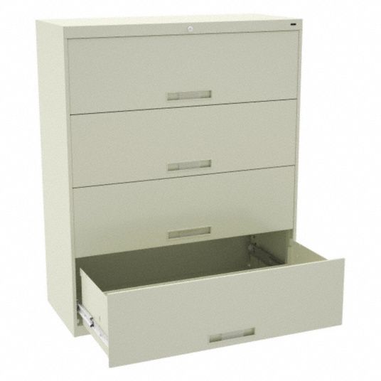 Solid Drawer Front, Lateral, Laterial File Cabinet, 42 in Width, 17 15/ ...