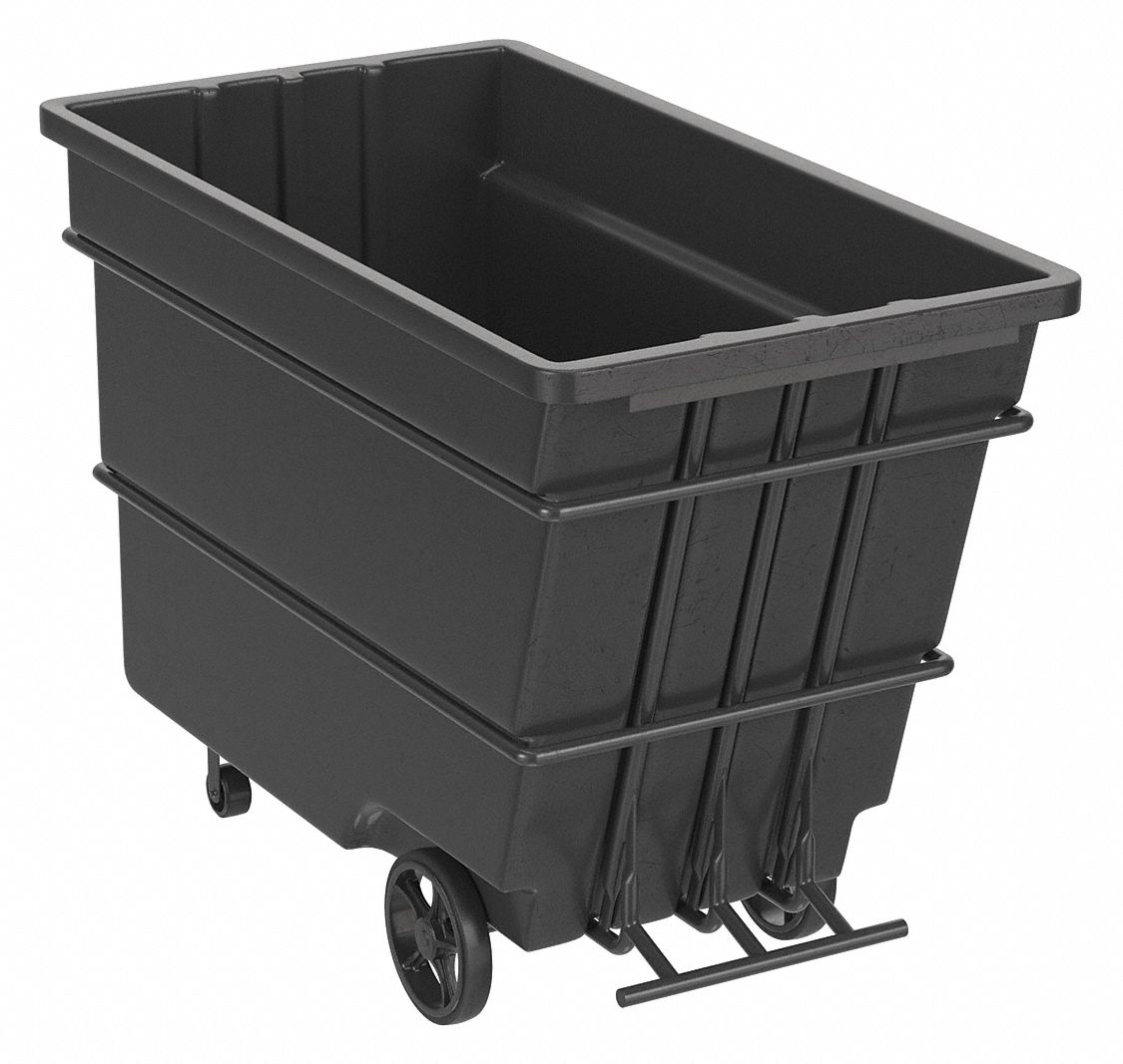 50 cu ft Cubic Foot Capacity, 2,200 lb Load Capacity, Plastic Tilt ...