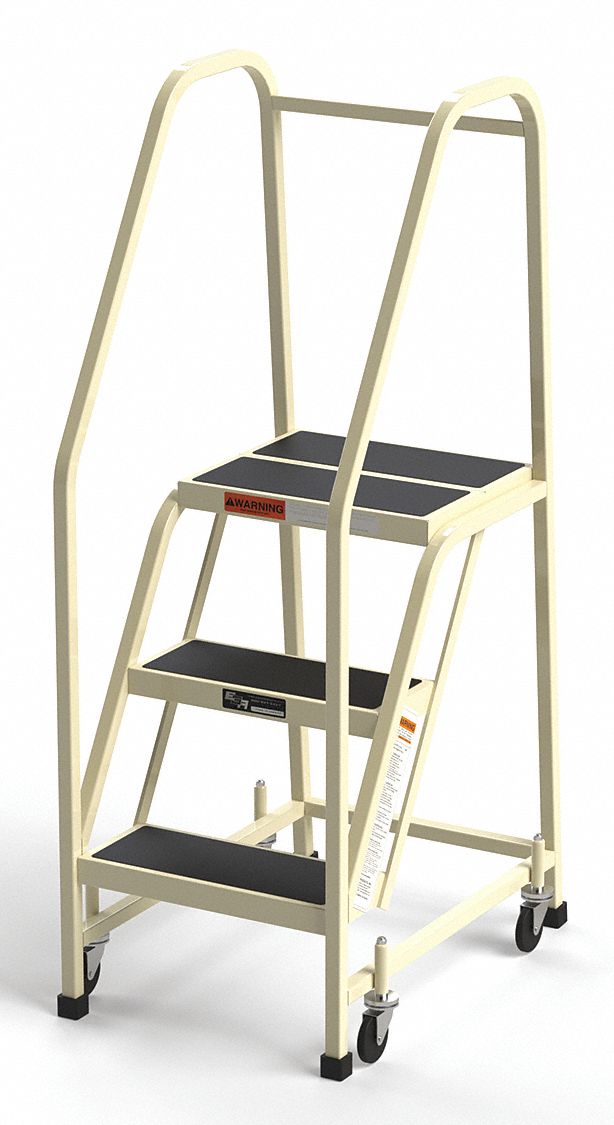 EGA, 2.5 ft Platform Ht, Assembled, Rolling Ladder - 8C070|F005 - Grainger