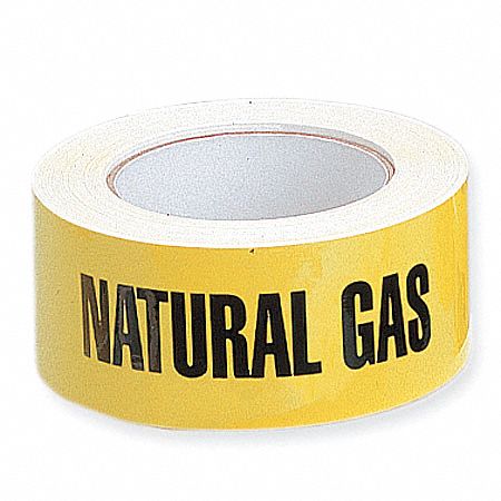 Natural Gas, Yellow, Pipe Marker - 8WN88|2X90FT NATUR - Grainger