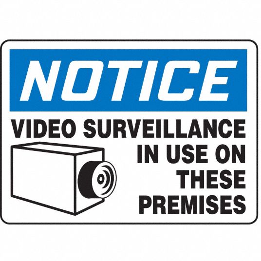 Vinyl, Notice Sign, Notice, 14 in Width, 10 in Height, English - Grainger