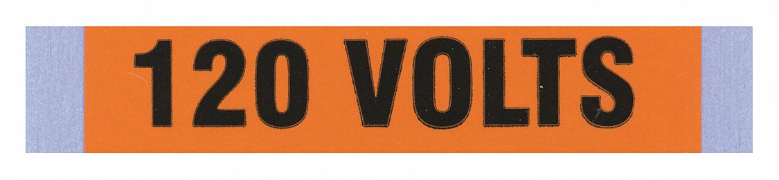 STRANCO INC, 1/2 in Label Ht, 120 Volts, Conduit and Voltage Marker ...