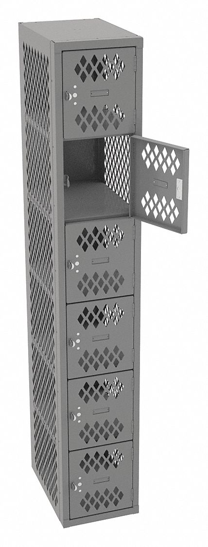 TENNSCO, 12 in x 18 in x 72 in, 6 Tiers, Box Locker - 8WY96|VBL6-1218 ...