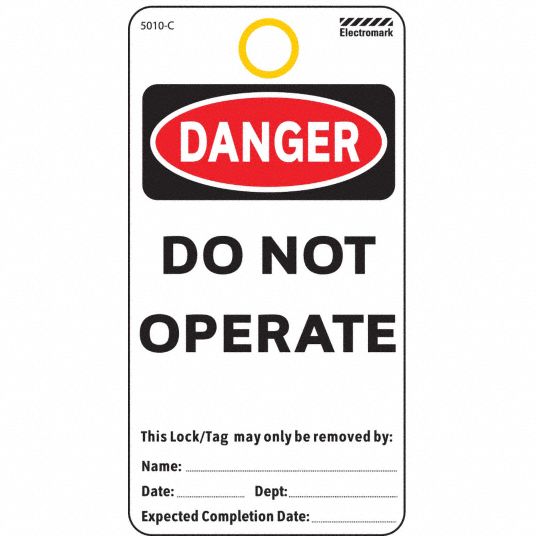 ELECTROMARK, Danger, Do Not Operate, Danger Tag - 8WY98|Y604102 - Grainger