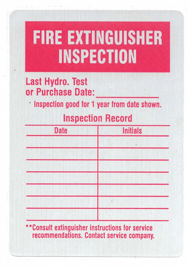 3 in Wd, 4 1/4 in Ht, Inspection Label - 8WZ69|IL-FIRE - Grainger