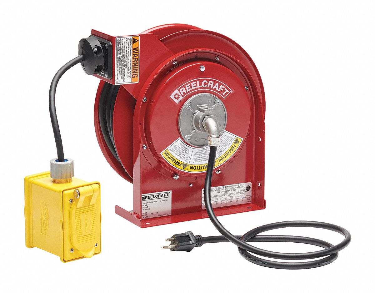 REELCRAFT, Grounding Plug, NEMA 5-15P, Extension Cord Reel - 8X356|L ...