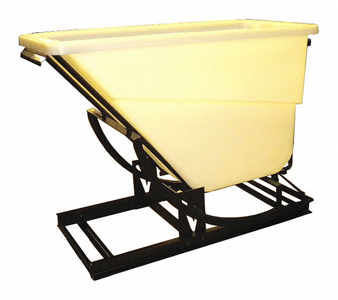 Std Hopper, Plastic, Self Dumping Hopper - 8X384|SD 5/8 WHITE - Grainger