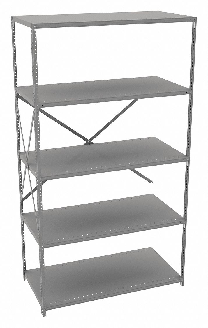 TENNSCO, Add-On, Medium-Duty, Metal Shelving - 8X965|QOH5-4824AB - Grainger