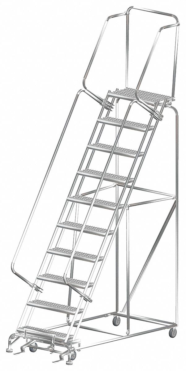 Lockstep Roll Ladder,T304 Steel,100 In.H - Grainger