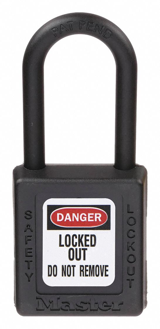 MASTER LOCK LOCKOUT PADLOCK, KEYED ALIKE, THERMOPLASTIC, STANDARD BODY ...