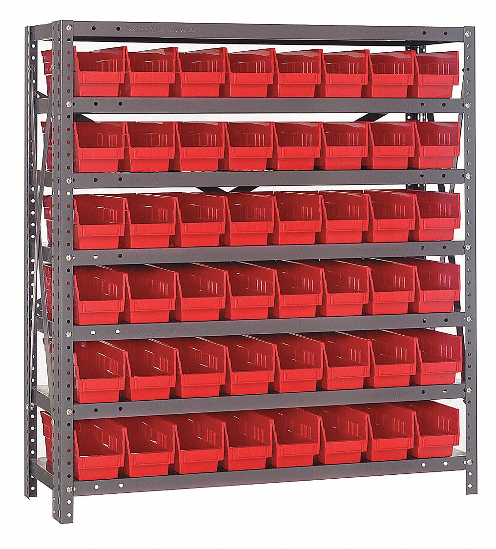 QUANTUM STORAGE SYSTEMS, 36 in x 12 in x 39 in, 1 Sided, Bin Shelving ...