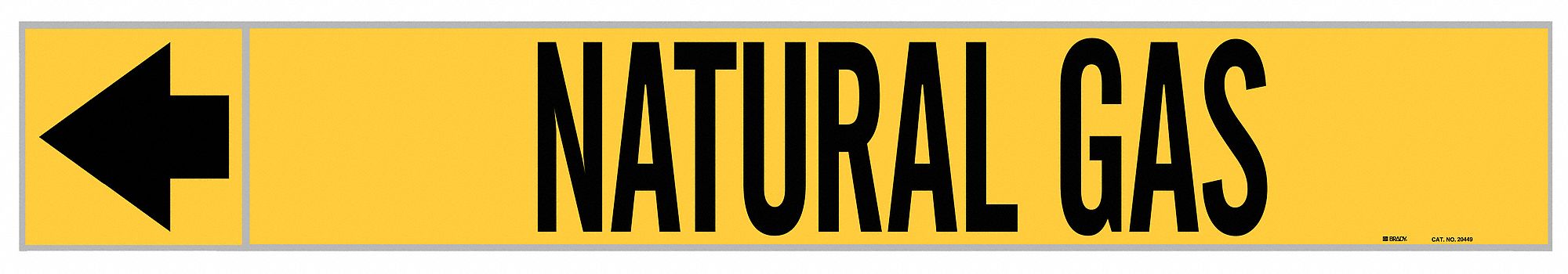 Natural Gas, Yellow, Pipe Marker - 8XCV3|20449 - Grainger