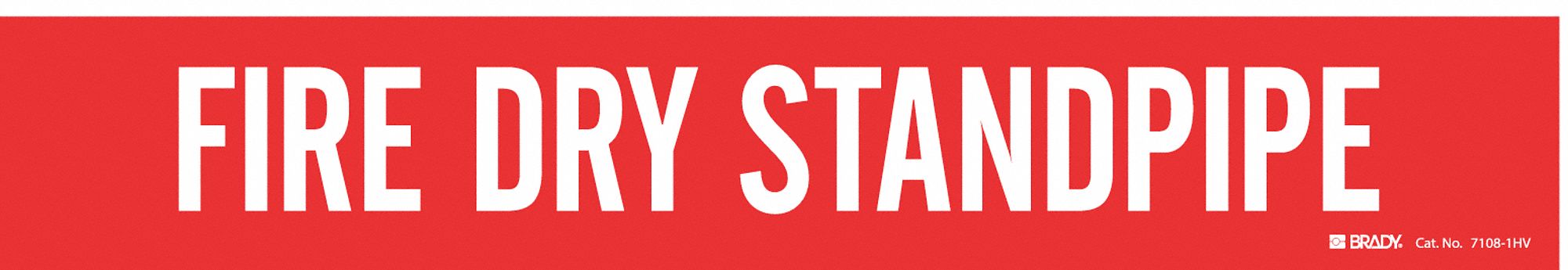 Fire Dry Standpipe, Red, Pipe Marker - 8XEX0|7108-1HV - Grainger