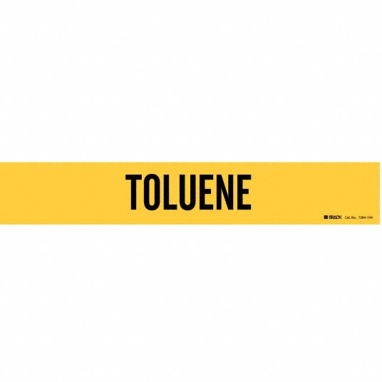 Toluene, Yellow, Pipe Marker - 8XEX2|7284-1HV - Grainger