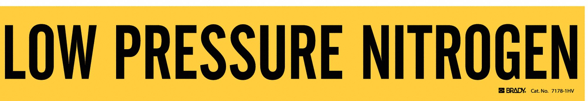 Low Pressure Nitrogen, Yellow, Pipe Marker - 8XEX5|7178-1HV - Grainger