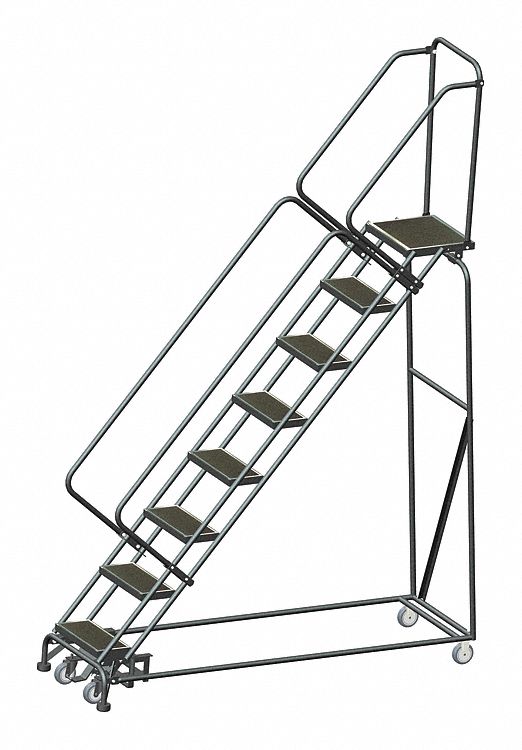 Lockstep Rolling Ladder,Steel,80 In.H - Grainger