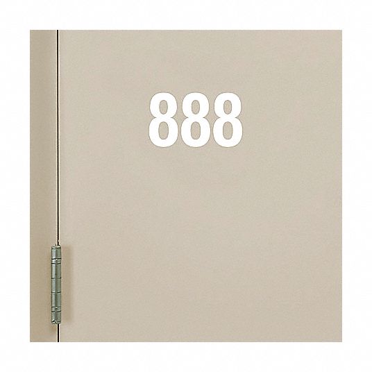 4 in Character Ht, 8, Die Cut Number Label - 9CGP3|3412148 - Grainger