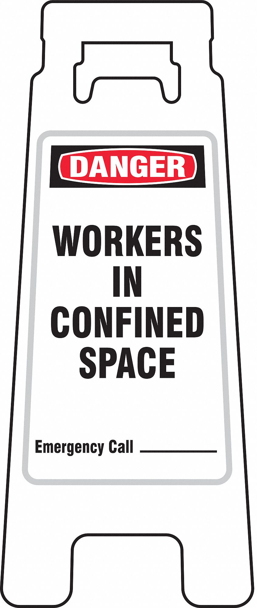 SAFETY SIGN Two Sided Floor Stand Sign, 24 3/8 in H - 8Y228|28962 ...