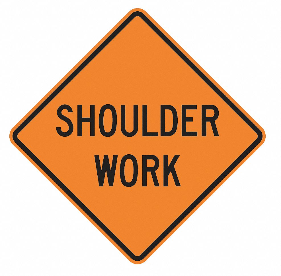 30 in x 30 in Nominal Sign Size, Aluminum, Road Construction Sign ...