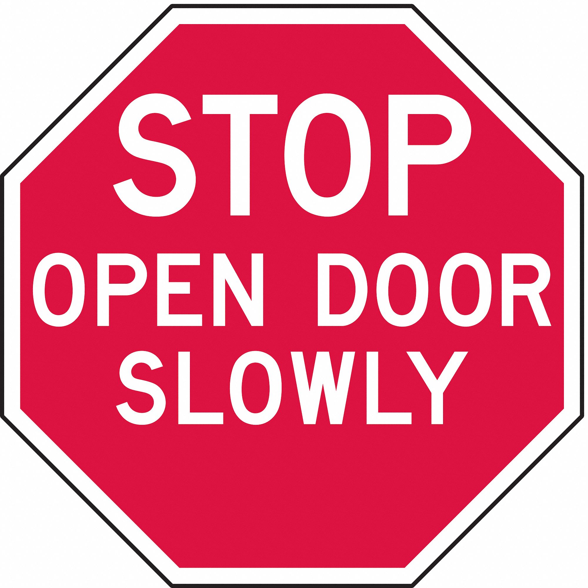 Aluminum, Mounting Holes Sign Mounting, Reflective Door Instruction ...